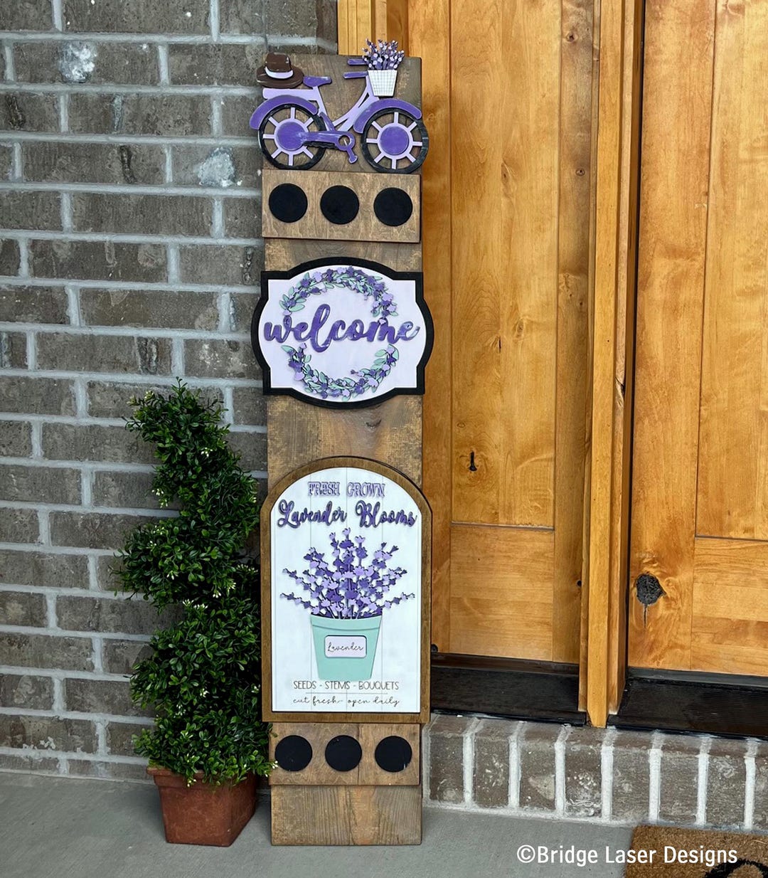 TTP PL Spring Lavender DIY Insert, Interchangeable Porch Leaner ...