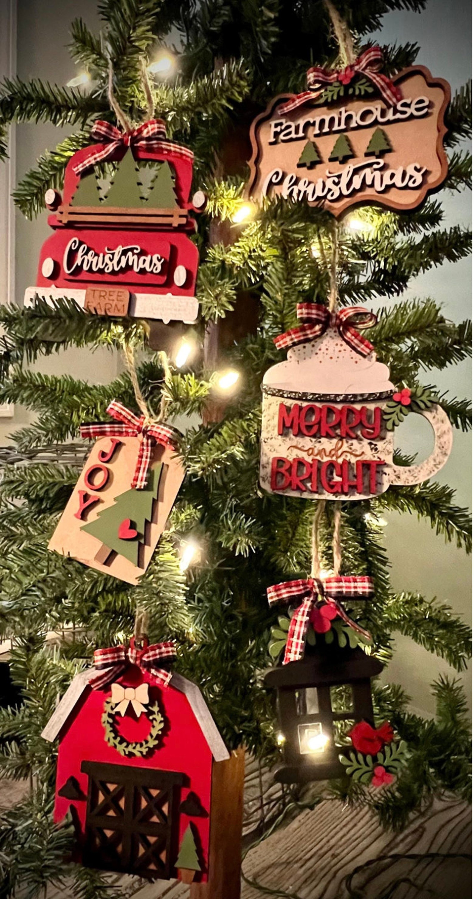 Country Christmas DIY Ornaments, Santa Display Craft, Christmas Display ...