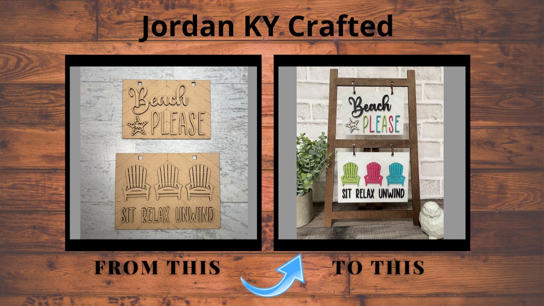 Beach Signs Easel Vacation Signs Interchangeable Signs DIY - Etsy