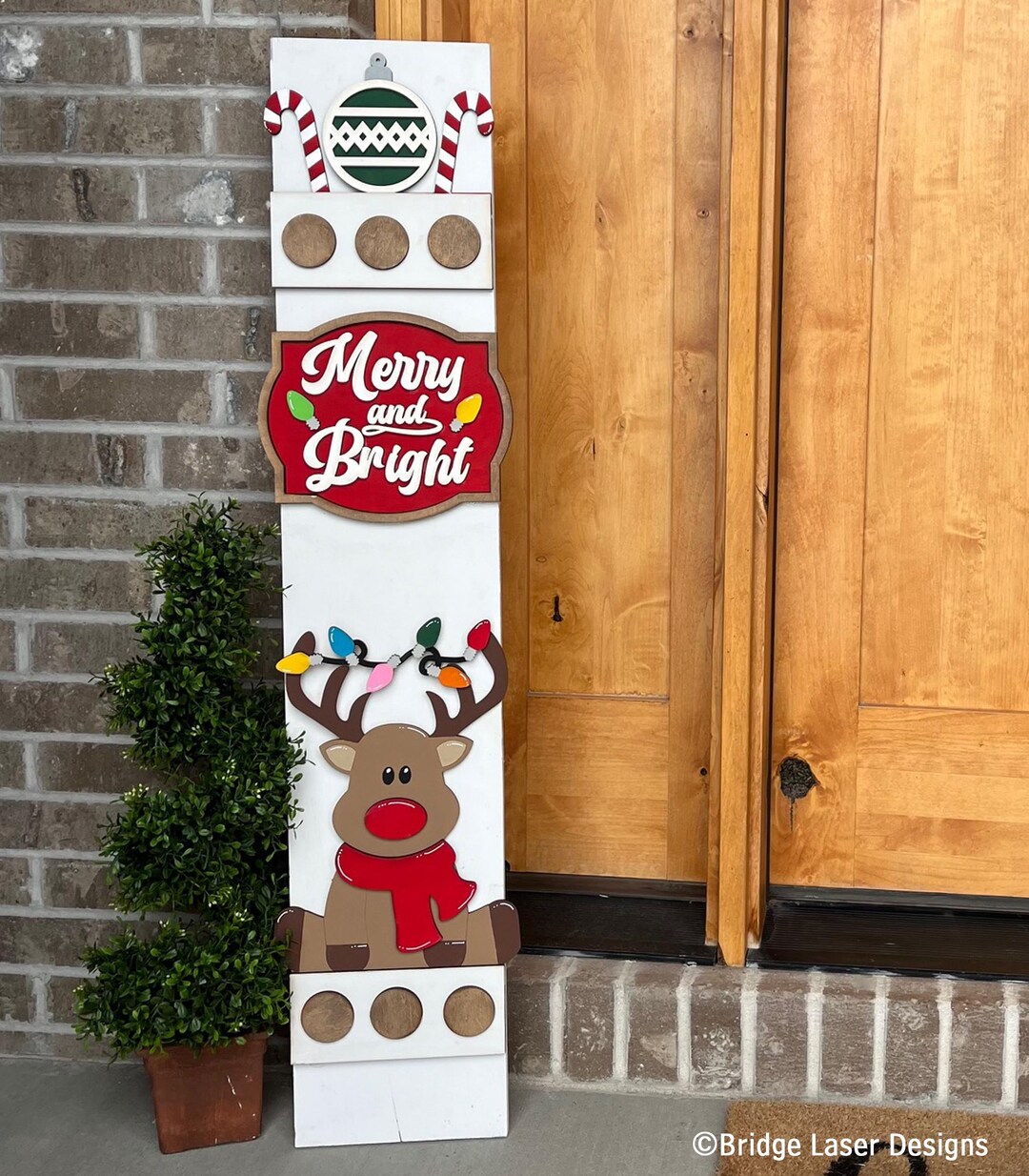 TTP PL Reindeer Christmas DIY Insert, Interchangeable Porch Leaner ...