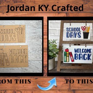 School Day Easel Sign DIY Teacher Sign Interchangeable Sign - Etsy