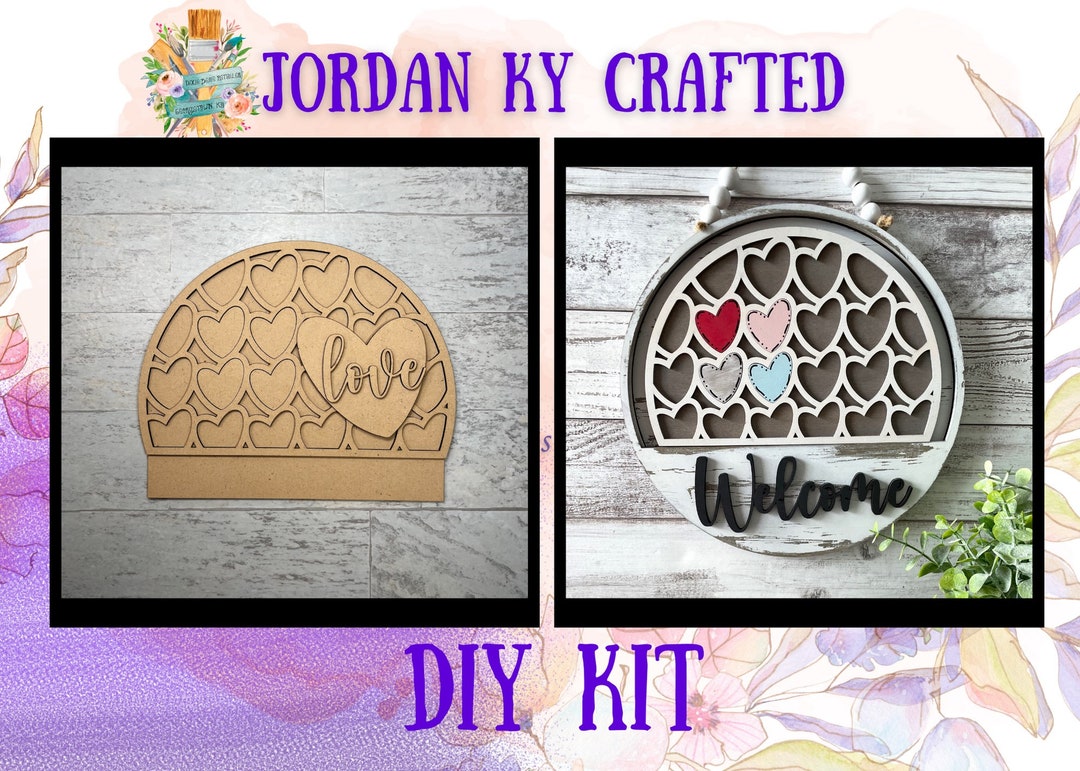 Love is in the Heart Insert, Farmhouse Hanging Sign, Hearts Insert ...