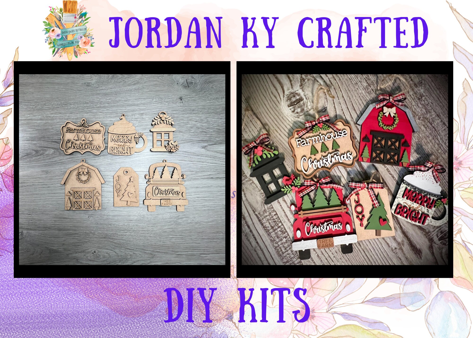 Country Christmas DIY Ornaments, Santa Display Craft, Christmas Display ...