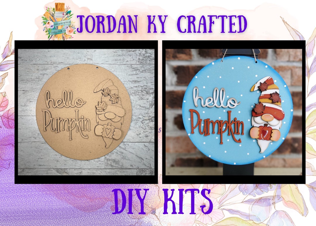 Hello Pumpkin DIY Gnome Door Hanger, Fall Gnome Door Hanger, Gnome Door ...