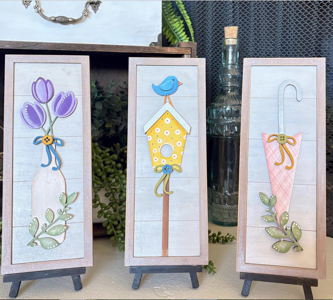 Vertical Shiplap Trio Signs Spring DIY Craft - Etsy