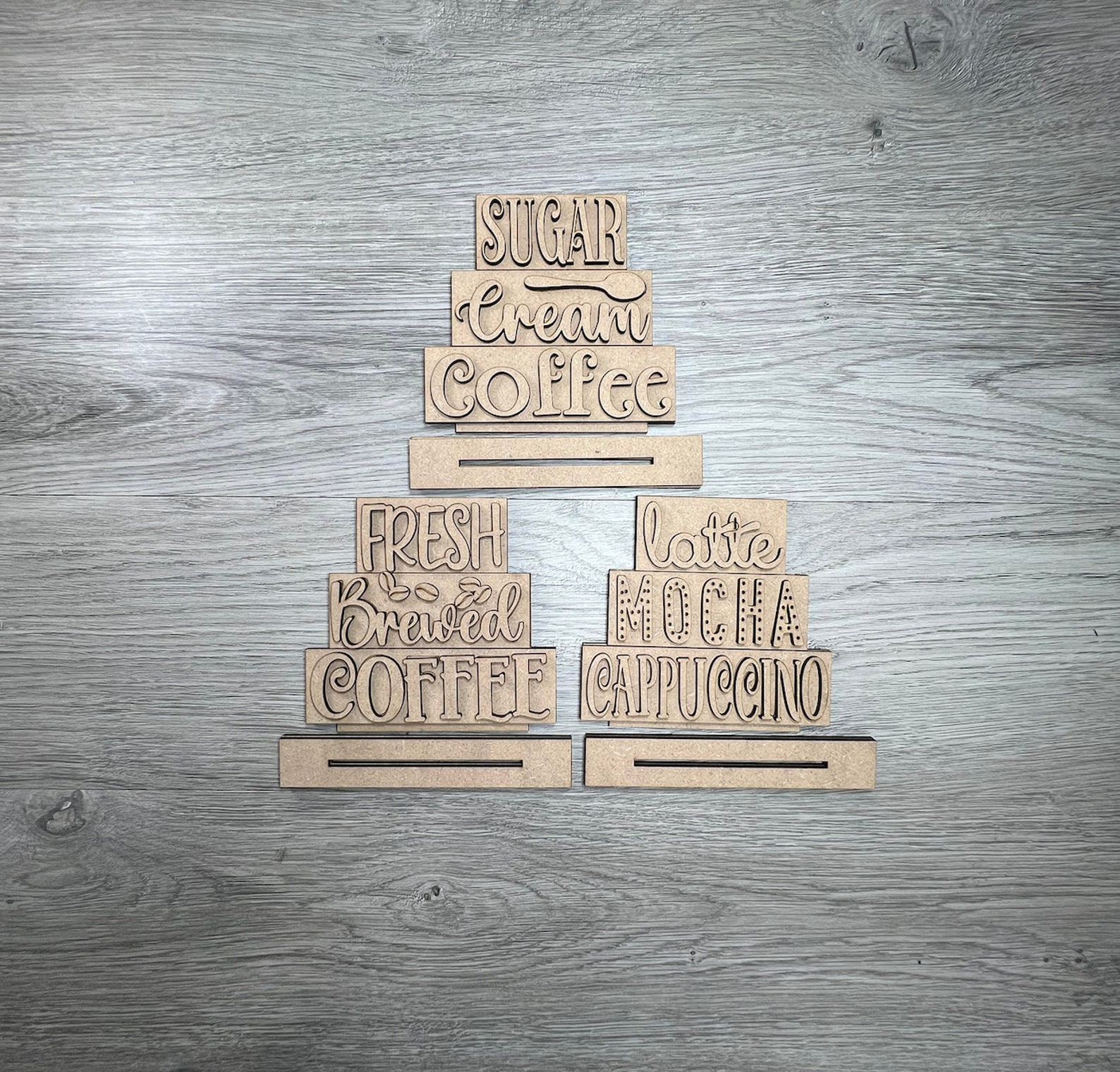 Coffee Word Stacker, Word Stack Base, DIY Latte Word Decor, Mocha Word ...