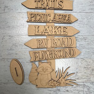 Camping Street Signs, DIY Arrow Sign Kit, Camping Craft Sign, DIY ...