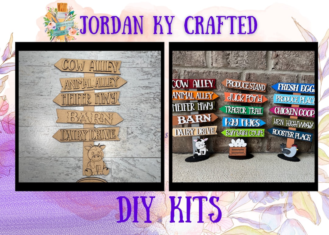 Farm Street Signs, DIY Arrow Sign Kit, Farm Craft Sign, DIY Farm ...