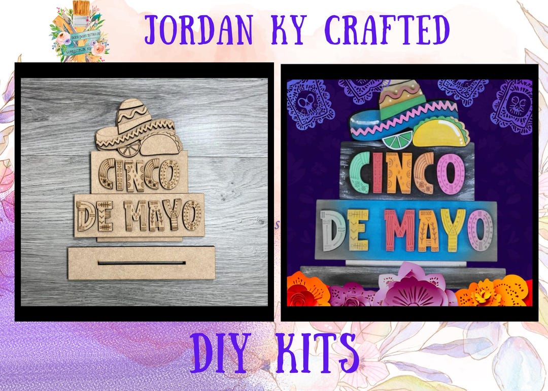 Cinco De Mayo DIY Word Stacker, Word Stack Base, DIY Mexican Word Decor ...