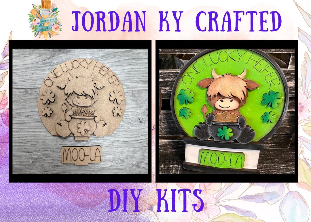 Lucky Highland Cow DIY Globe, Lucky Globe Insert, Shamrock Painting Kit ...