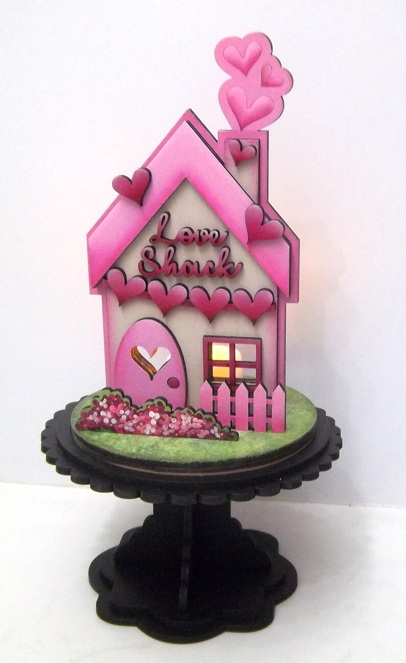 Flat Pedestal Love Shack Votive DIY Shelf Sitter, Interchangeable ...