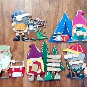 Camping DIY Gnomes, DIY Gnome Kits, Fishing Gnome, Smore Gnome, Tent ...