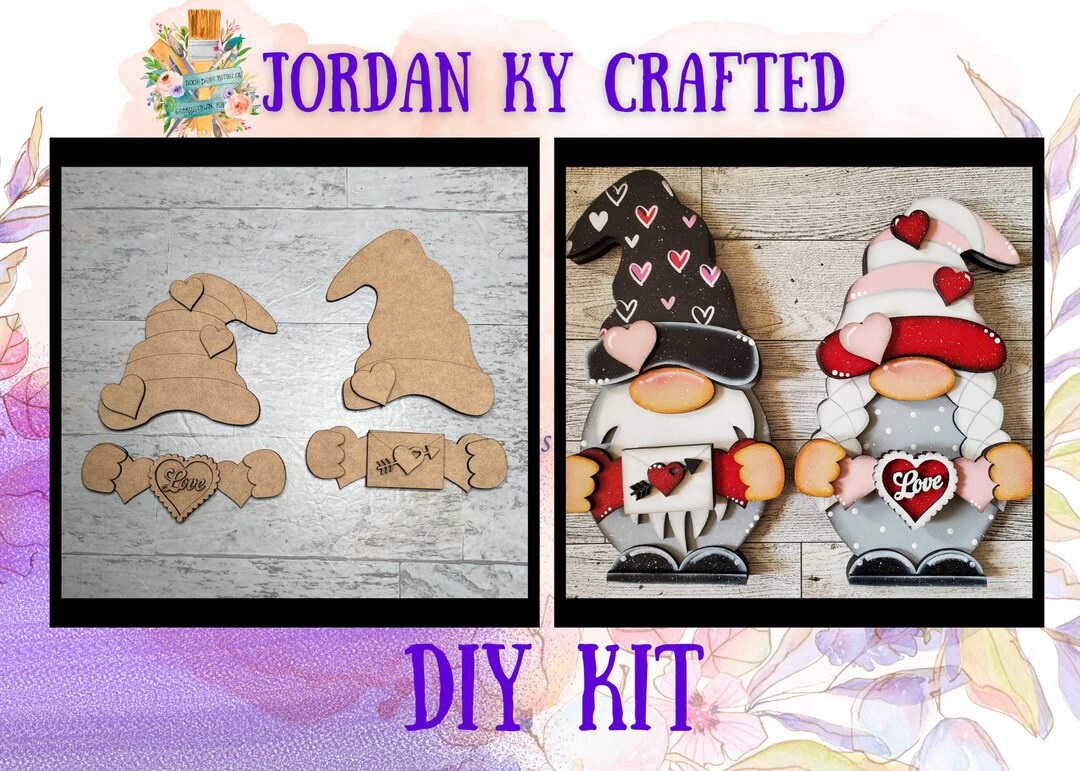 Whimsical Valentine Gnome Add-on, Love Add-on, DIY Boy & Girl Valentine ...