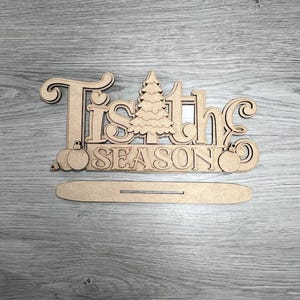 Tis the Season DIY Word Art, Winter Craft Kit, Christmas Word Block ...