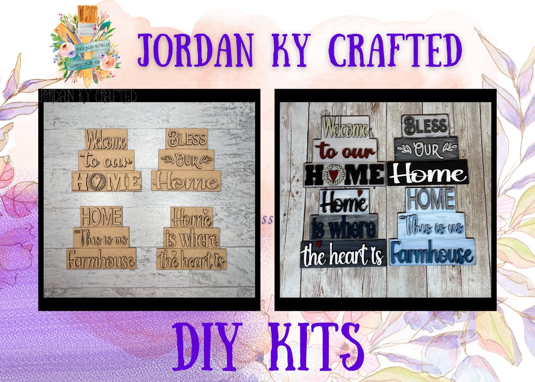 Farmhouse Word Stacker, Word Stack Base, DIY Home Word Decor, Welcome ...