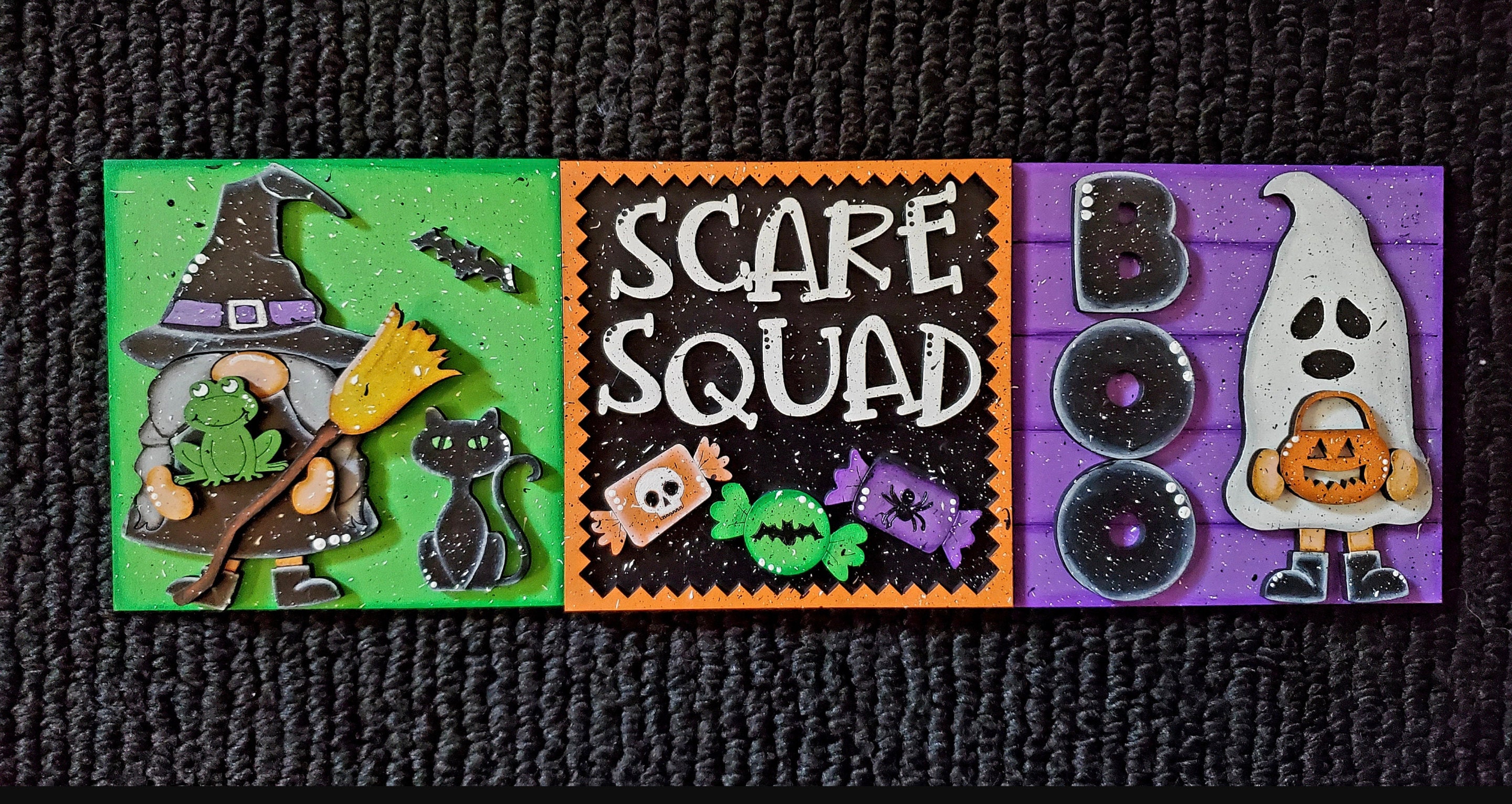 4" Tile Halloween Gnome Trick or Treat DIY Inserts, - Etsy