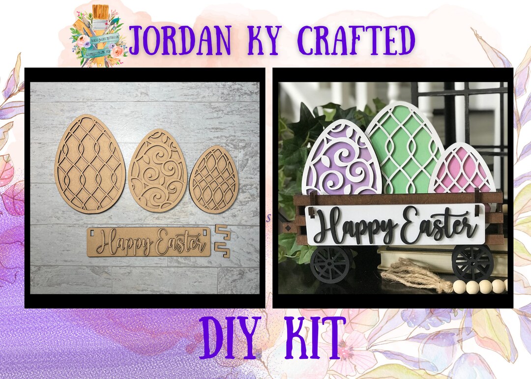 Happy Easter DIY Interchangeable Insert, Wagon Happy Easter Add On - Etsy