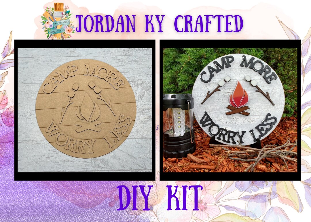 Camp More DIY Door Hanger, Smores Door Hanger, Campfire - Etsy