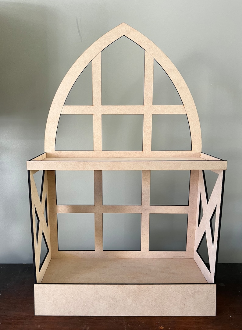Cathedral Window Display Shelf Arched Display Two Tier - Etsy