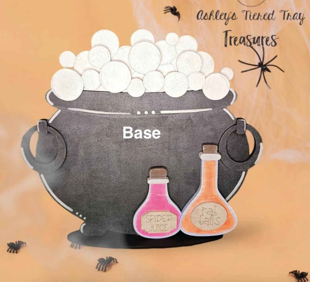 Witch Cauldron Base DIY for Flower Basket Insert, Halloween Flower ...