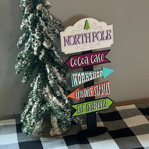 Christmas Street Signs, North Pole Street Signs, DIY Arrow Sign Kit ...