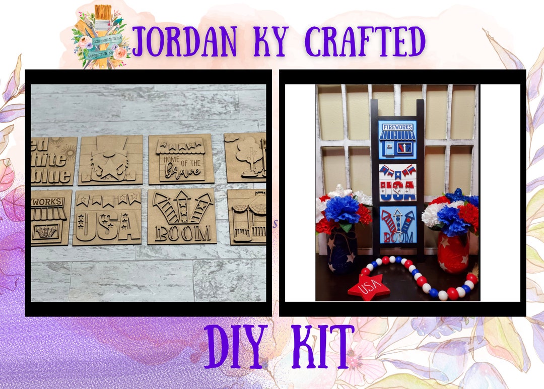 4" Tile July 4th Patriotic DIY Inserts - Etsy