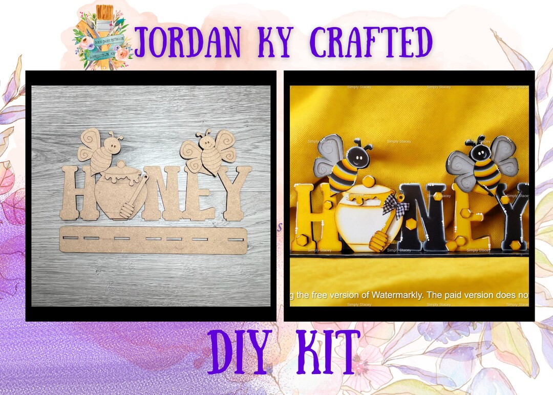 Honey DIY Sign, Bee Word Sign, DIY Honey Word Decor, Bee Mantle Sign ...