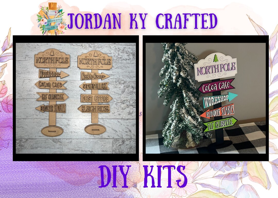 Christmas Street Signs, North Pole Street Signs, DIY Arrow Sign Kit ...