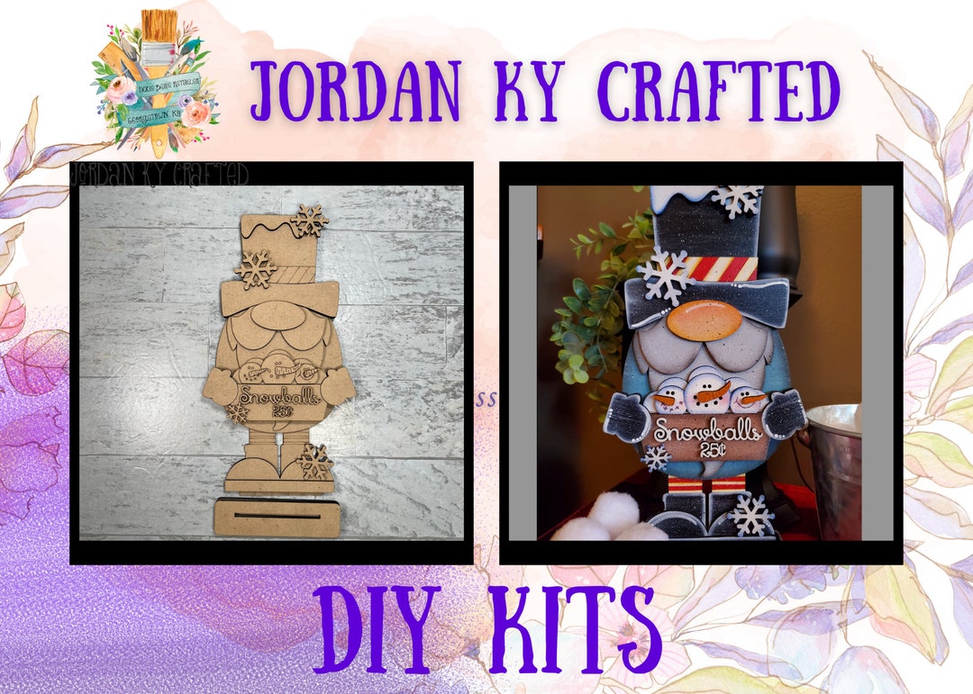 Large Snowman DIY Gnome, Large Gnome, Snowflake Gnome Paint Kit, Winter ...