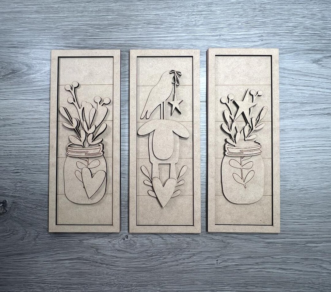 Vertical Shiplap Trio Signs Primitive Sheep DIY Craft - Etsy