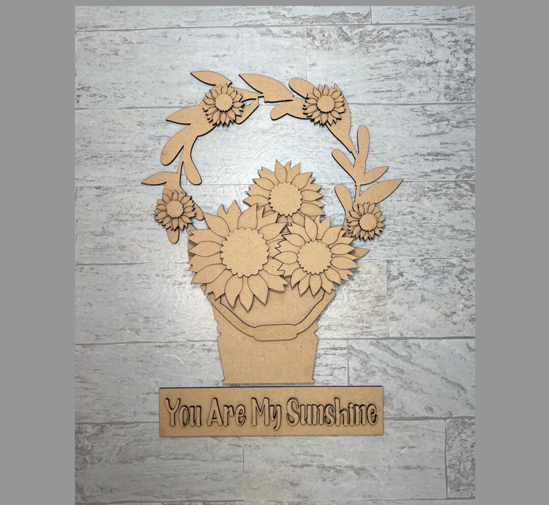 Sunflower Insert, You Are My Sunshine, Vintage Window, Interchangeable ...
