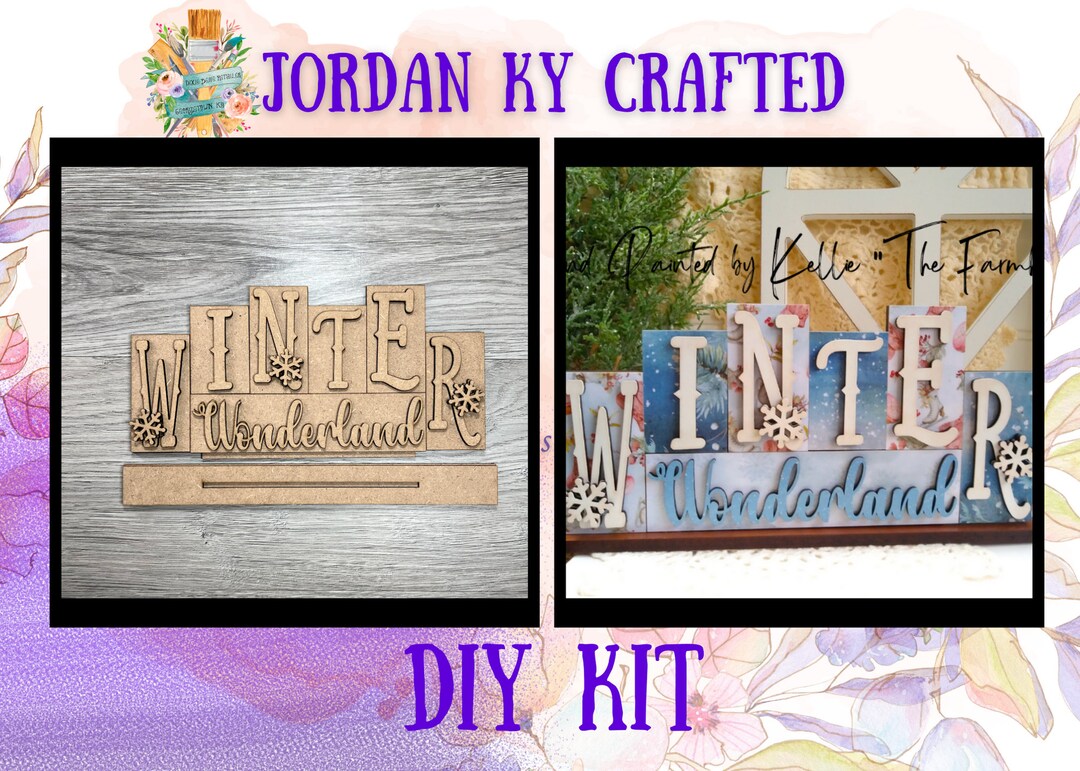 Word Block Winter Wonderland DIY Word Block - Etsy