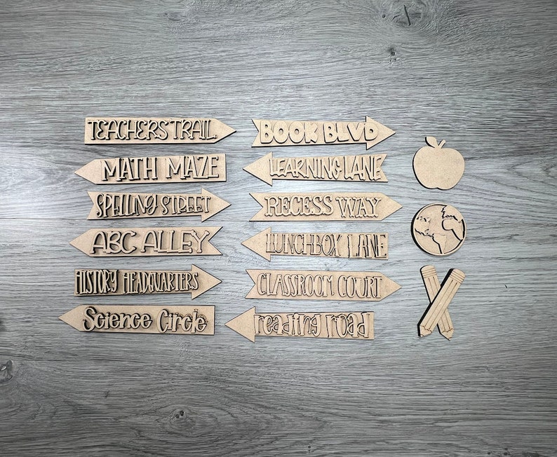 Teacher Street Signs, DIY Arrow Sign Kit, Teacher Craft Sign, DIY ...