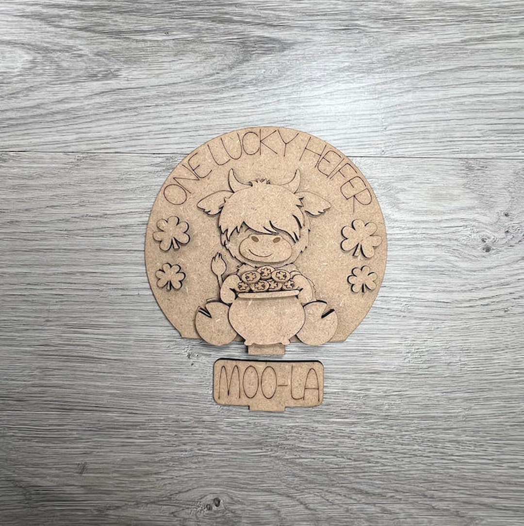 Lucky Highland Cow DIY Globe, Lucky Globe Insert, Shamrock Painting Kit ...