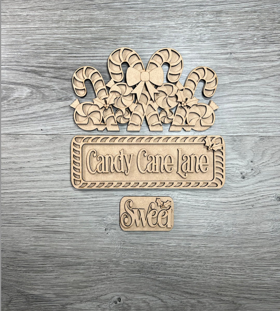 Candy Cane DIY Insert, Rustic Truck Insert, Peppermint Truck, Candy ...