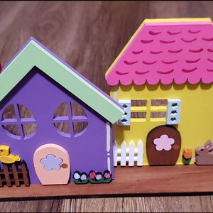Easter Houses DIY Centerpiece, Easter House Row Craft Kit, Easter House ...