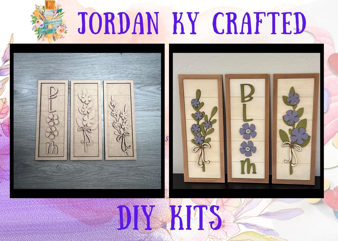 Vertical Shiplap Trio Signs Bloom DIY Craft - Etsy