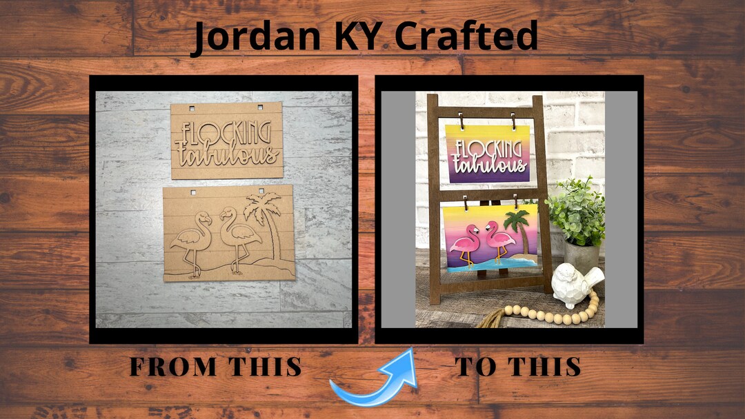 Flocking Fabulous Signs, Easel Flamingo Signs, Interchangeable Signs ...