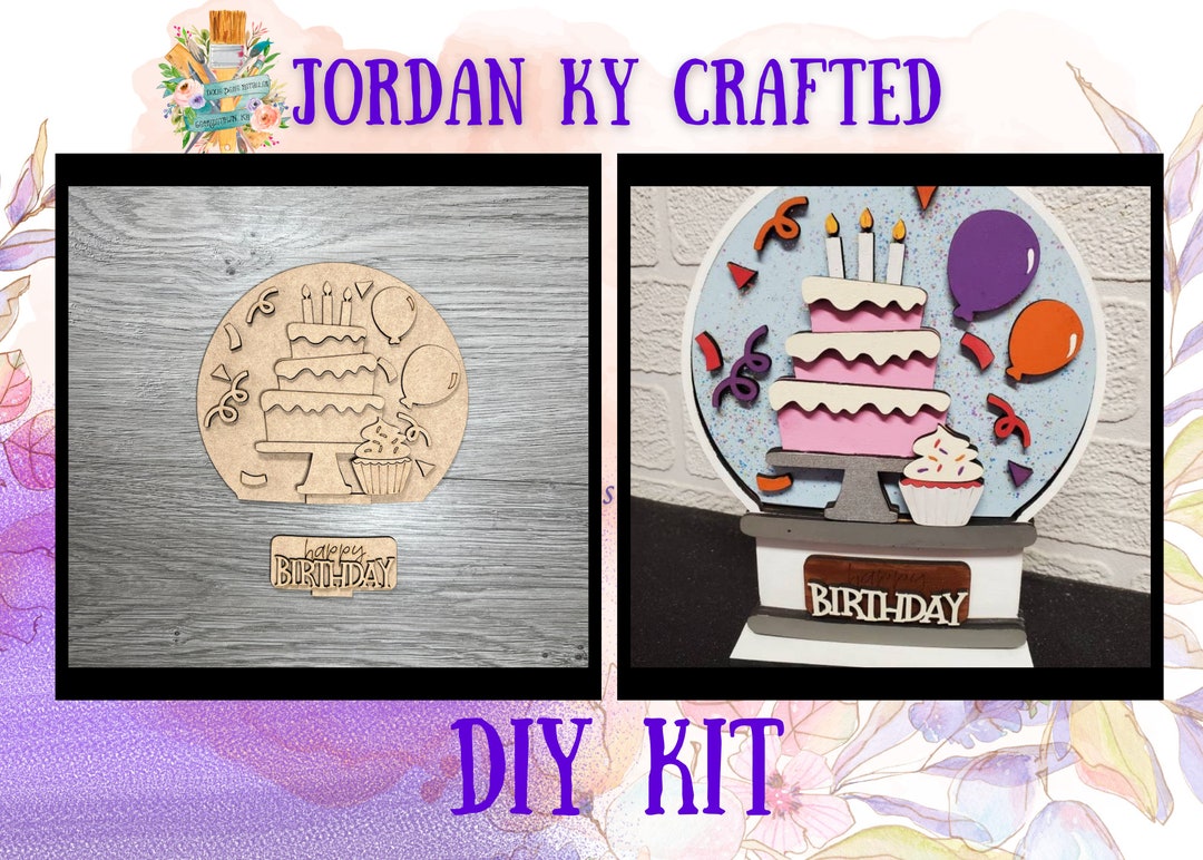 Globe Birthday DIY Insert, Birthday Painting Kit, Interchangeable Snow ...