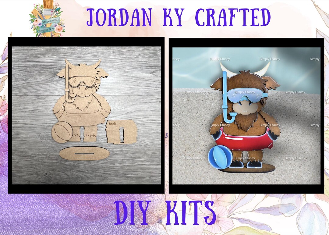 Highland Cow Pool DIY Sitter - Etsy