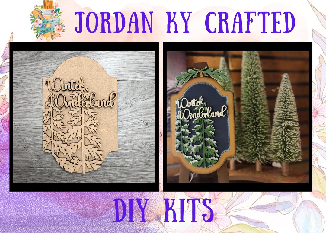 Artist Easel Winter Wonderland DIY Insert, Interchangeable Artist Easel ...