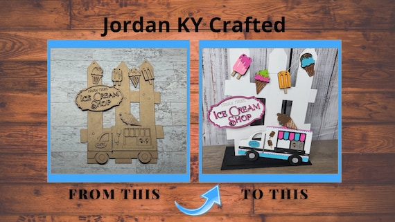 Ice Cream Fence Scoops Truck Summer Ice Cream Shop Insert - Etsy