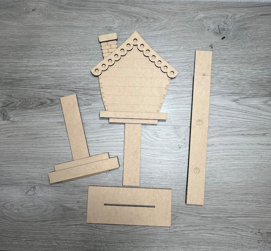 Birdhouse Base DIY Shelf Sitter, Interchangeable Birdhouse, Seasonal ...
