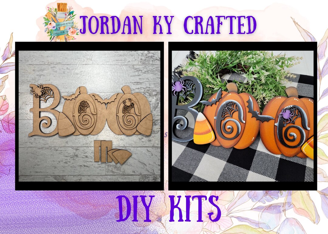 Boo DIY Shelf Sitter, Halloween DIY Decor, Boo Painting Craft, Boo ...