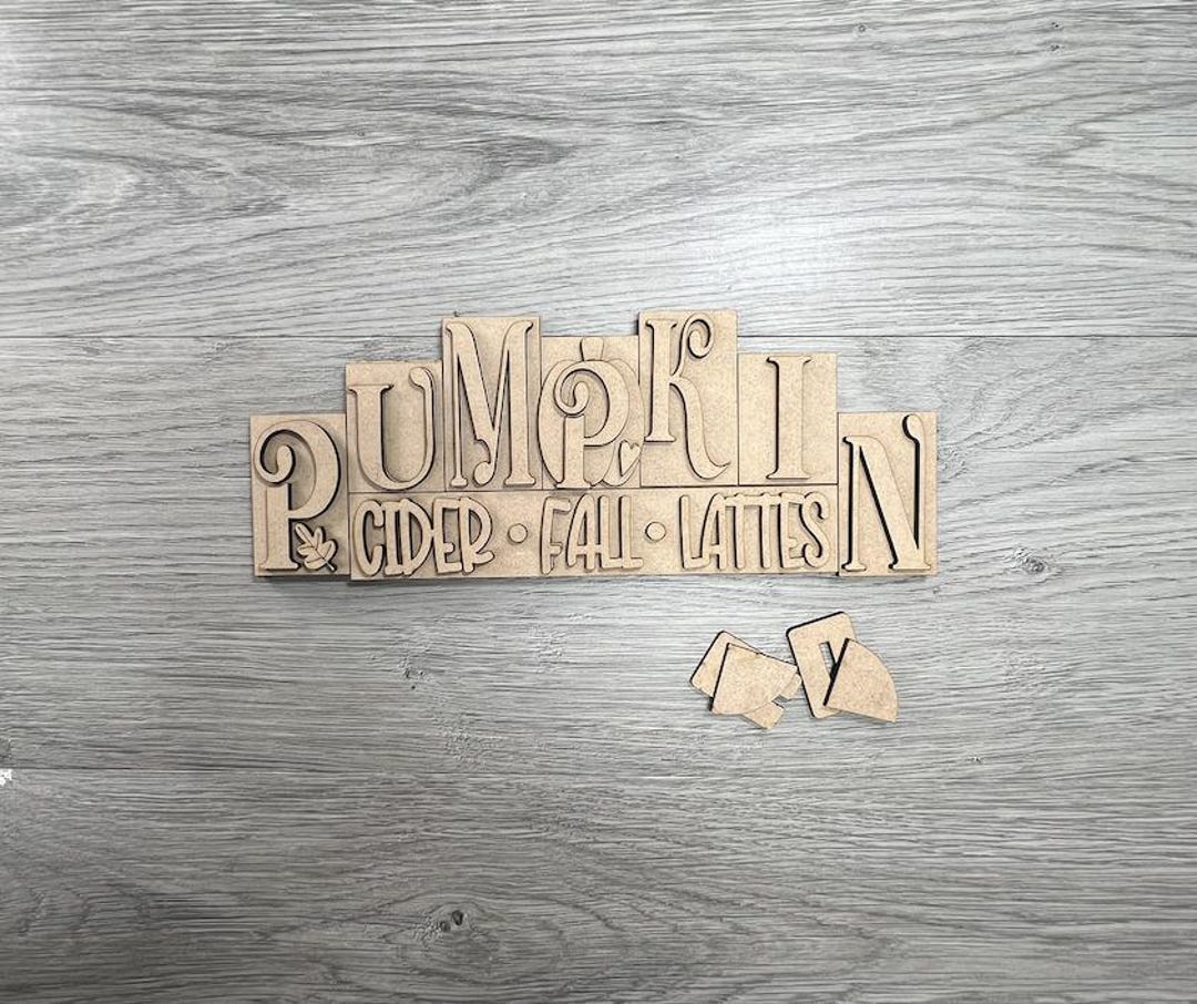 Autumn Fall DIY Word Block, Fall Word Block, - Etsy