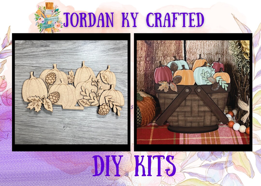 Pumpkin DIY Basket Insert, Fall Harvest Basket Insert, Autumn DIY Kit ...