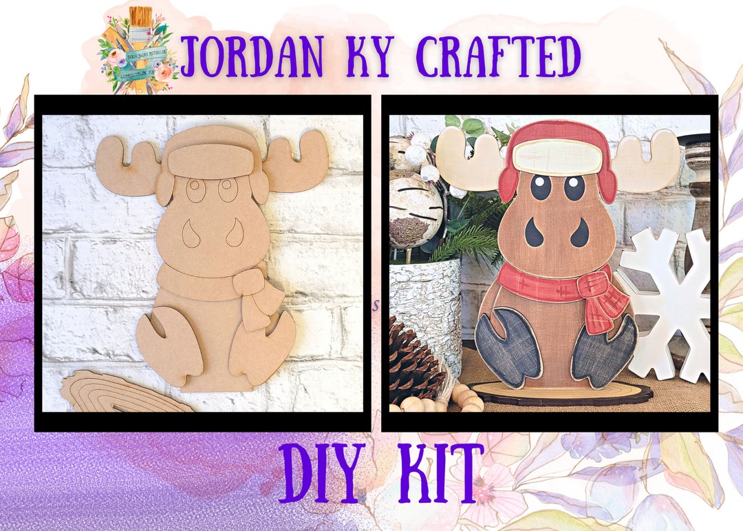 Moose Woodland DIY Friend, DIY Moose Sitter, Winter Moose, Winter Moose ...