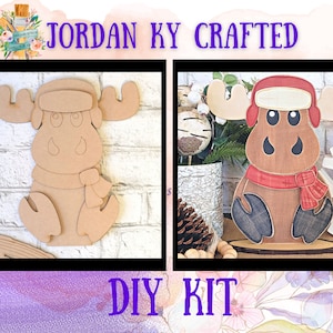 Moose Woodland DIY Friend, DIY Moose Sitter, Winter Moose, Winter Moose ...