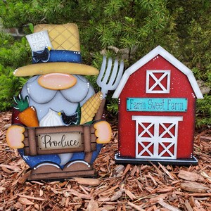 Farmer Gnome, Farm Gnome, DIY Produce Gnome, DIY Gnome Craft, Rancher ...