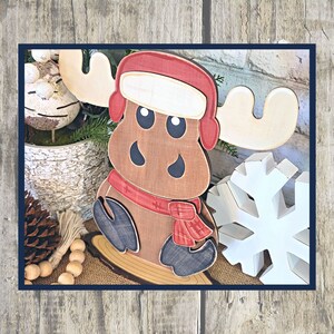 Moose Woodland DIY Friend, DIY Moose Sitter, Winter Moose, Winter Moose ...